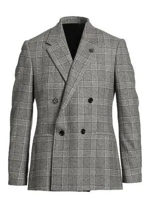 LARDINI Blazer Charcoal Size Wool, Cashmere - Grey