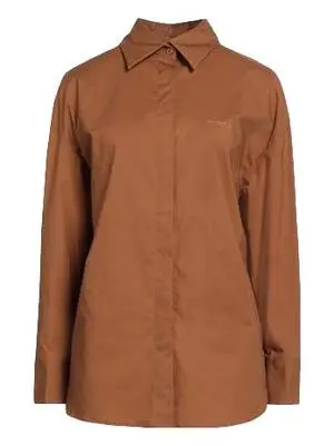 GERTRUDE + GASTON Shirt With Stretch Fabric - Brown
