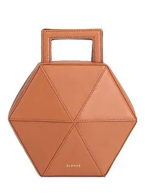 ALOHAS Leather Minaudière - Brown