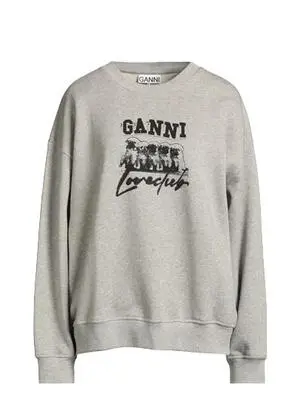 GANNI Sweatshirt Light Organic Cotton - Grey