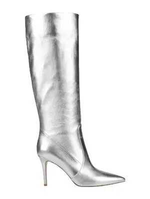 GIANVITO ROSSI Metallic Leather Boots - Silver