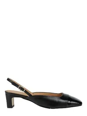ALOHAS Leather Slingback Pumps - Black