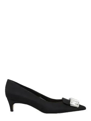 SERGIO ROSSI Pumps With Appliqués And Crystals - Black