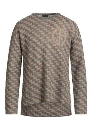 Giorgio Armani Jacquard-knit Sweater - Grey