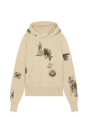 SAMUEL ZELIG Western Fleece Hoodie - Beige