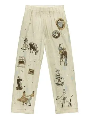SAMUEL ZELIG Western Pant - White