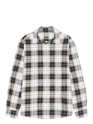 Barbour Wetheram Tailored Tartan Shirt In Blue - Riverstone Tartan