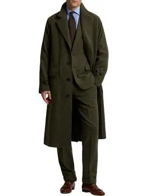 Ralph Lauren Wool And Silk Blend Topcoat - Loden Multi