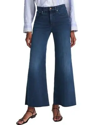 Madewell The Tall Flare Wide Leg Crop Jeans - Kingston Wash
