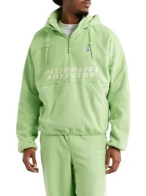 BILLIONAIRE BOYS CLUB Bb Windrunner Hooded Fleece Quarter Zip Pullover - Forest Shade