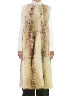 YVES SALOMON Lamb Fur Vest - Neutrals