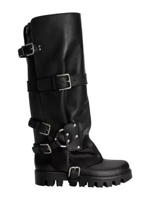 Dolce & Gabbana Buckle-strap Biker Boots - Black