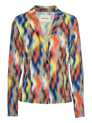 Henrik Vibskov Graphic-print Single-breasted Jacket - Blue