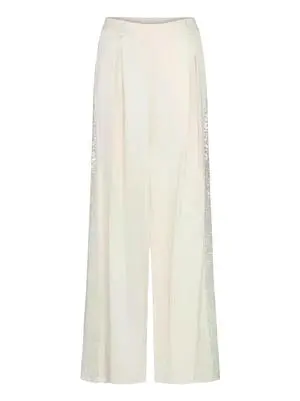 TWP Sequin-detailed Pleated Trousers - White