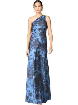 Sachin & Babi Delphine Printed Gown - Deep Ocean Bouquet