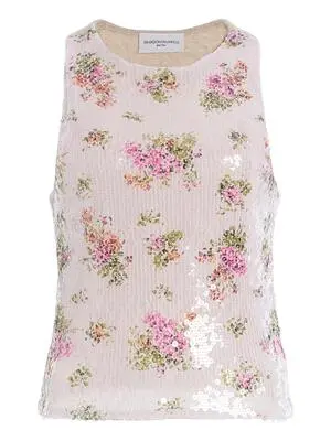 BRANDON MAXWELL Noemi Embellished Tank Top