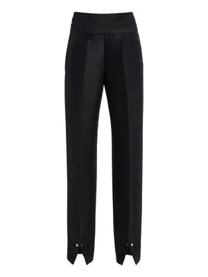 BRANDON MAXWELL The Beatrix Cufflink-Detailed Straight-Leg Pants