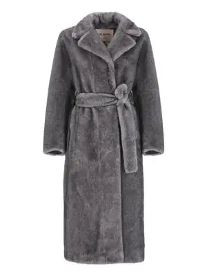 VALENTINI 1972 Faux Fur Coat Grey