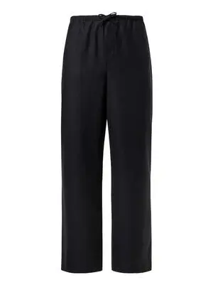 THE ROW Xon Virgin Wool Wide-leg Pants - Black