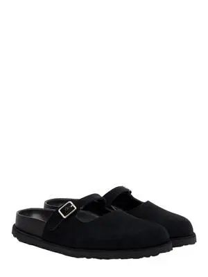 BIRKENSTOCK Maria Suede Clogs - Black