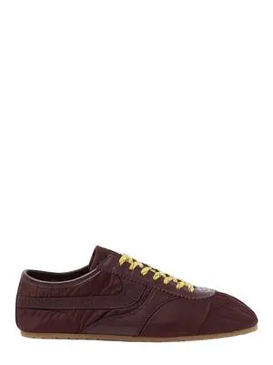 Dries Van Noten Leather-trimmed Sneakers - Burgundy