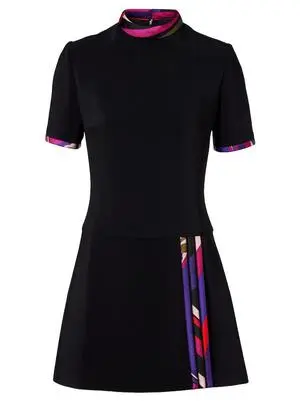 EMILIO PUCCI Printed Silk-Trimmed Cady Minidress