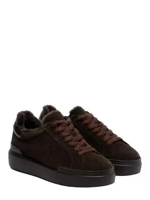 Bogner Hollywood 32 Shearling-lined Suede Sneakers - Brown