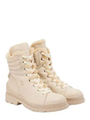 Bogner St. Moritz Leather Lace-up Boots - Beige