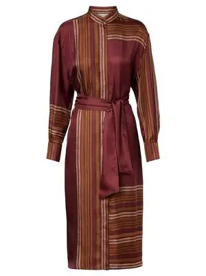 Max Mara Pietre Printed Silk Wrap Dress - Multicoloured