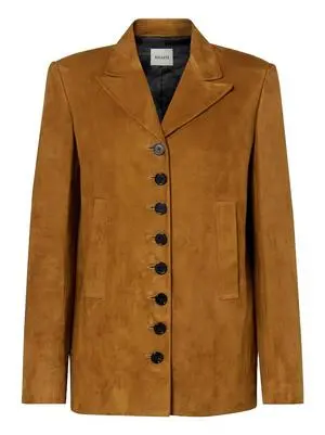 Khaite Saraphina Suede Jacket - Brown