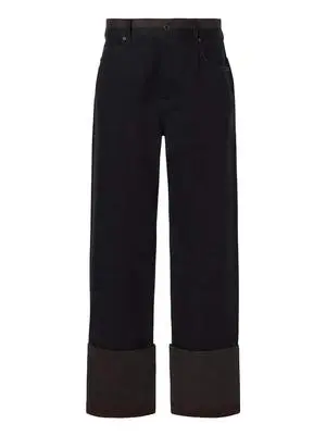 LOEWE Colorblocked Wide-Leg Jeans