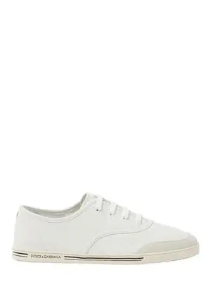 Dolce & Gabbana Saint Tropez Leather Sneakers - White