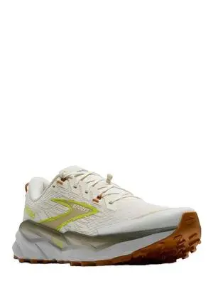 Brooks Cascadia 19 Trail Running Shoe - Coconut/olive/ginger