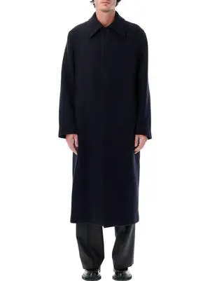 SUNFLOWER Italian Wool Long Coat - Navy