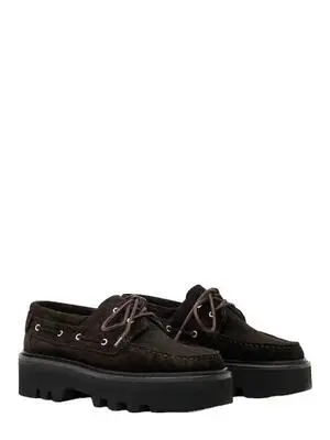 ALLSAINTS Aastha Platform Boat Shoe - Dark Brown