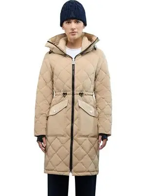 ALPENHAUS Arly Elongated Hybrid Puffer Coat - Soft Camel