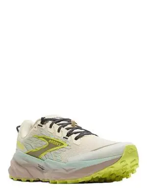 Brooks Cascadia 19 Trail Running Shoe - Coconut/misty Blue/ebony