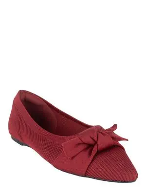 Tahari Montserrat Pointed Toe Flat Burgundy