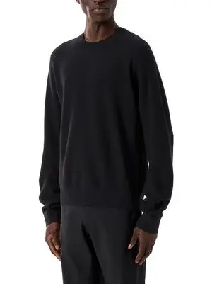 Veilance Crewneck Wool Blend Long Sleeve Sweater Black