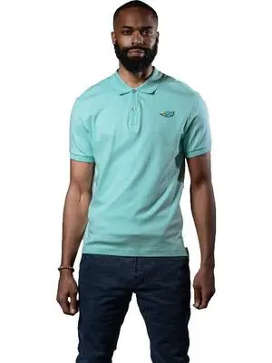 WOODPECKER Pima Cotton Polo Shirt - Seafoam
