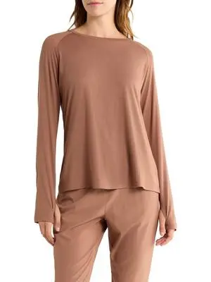 FREE FLY Lightweight Long Sleeve Top Nutmeg