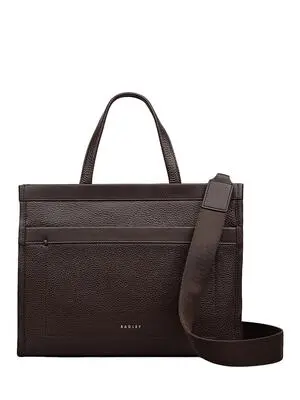 RADLEY Alba Place Ziptop Satchel Bag - Dark Oak