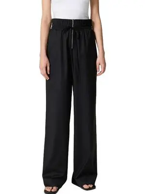 NOCTURNE Drawstring Waist Relaxed Trousers - Black