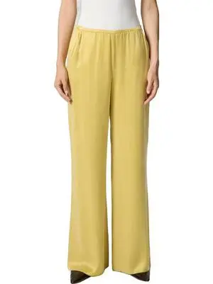 NOCTURNE Elastic-waist Relaxed Trousers - Yellow