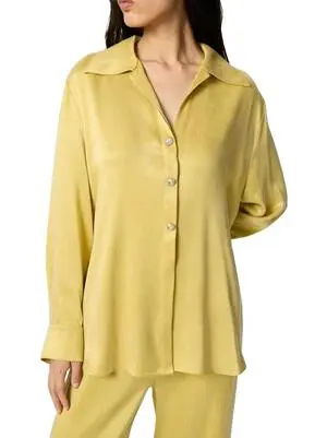 NOCTURNE Belted Shirt With Buttons - Yellow