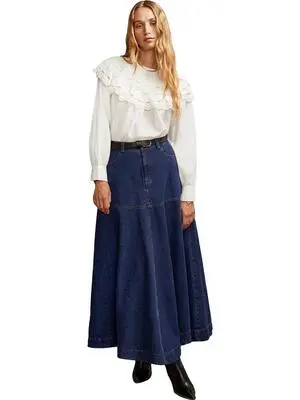 RO&ZO Denim Maxi Skirt