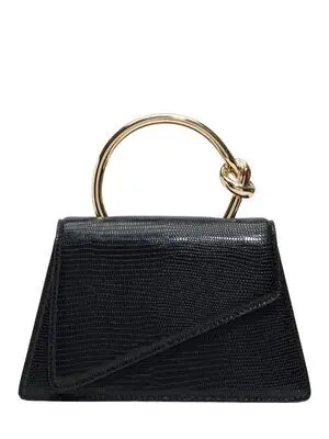 Aldo Snakeskin Embossed Top Handle Bag - Black