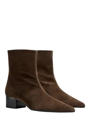 Khaite Andee Pointed Toe Bootie - Ebano