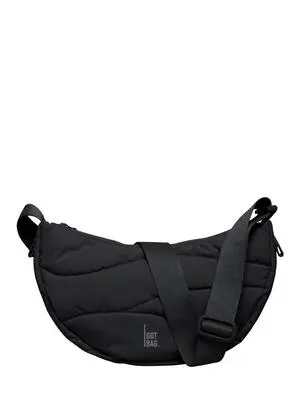 GOT BAG Wavy Puffer Recycled Nylon Moon Bag - Black