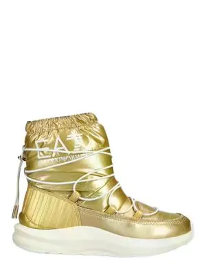 Emporio Armani Metallic Puffer Ankle Boots - R369 Gold